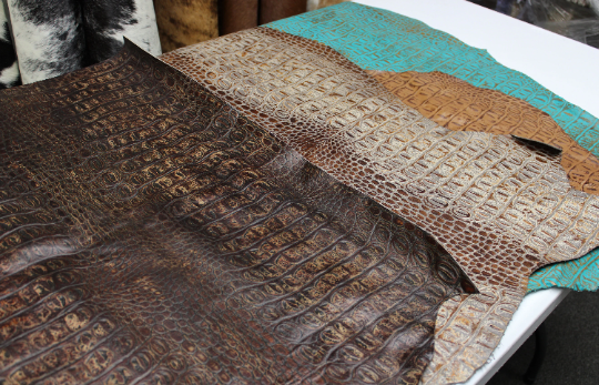 EMBOSSED LEATHER BUNDLE - 15 - 25 sq.ft. - Crocodile Embossed Leather ...